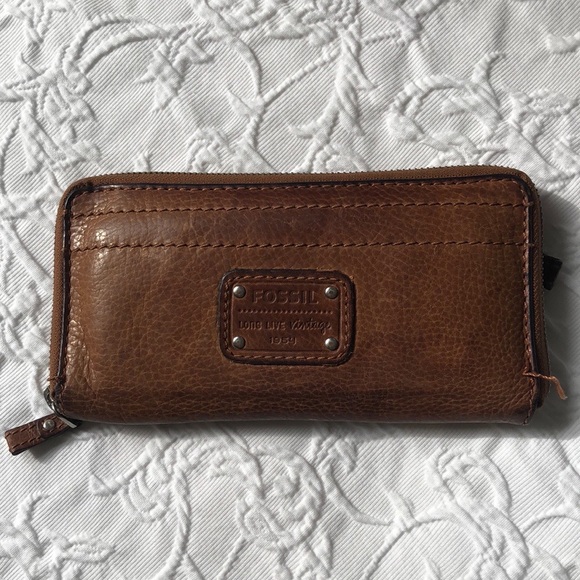Fossil | Bags | Fossil Wallet Double Zip And Dual Insert | Poshmark